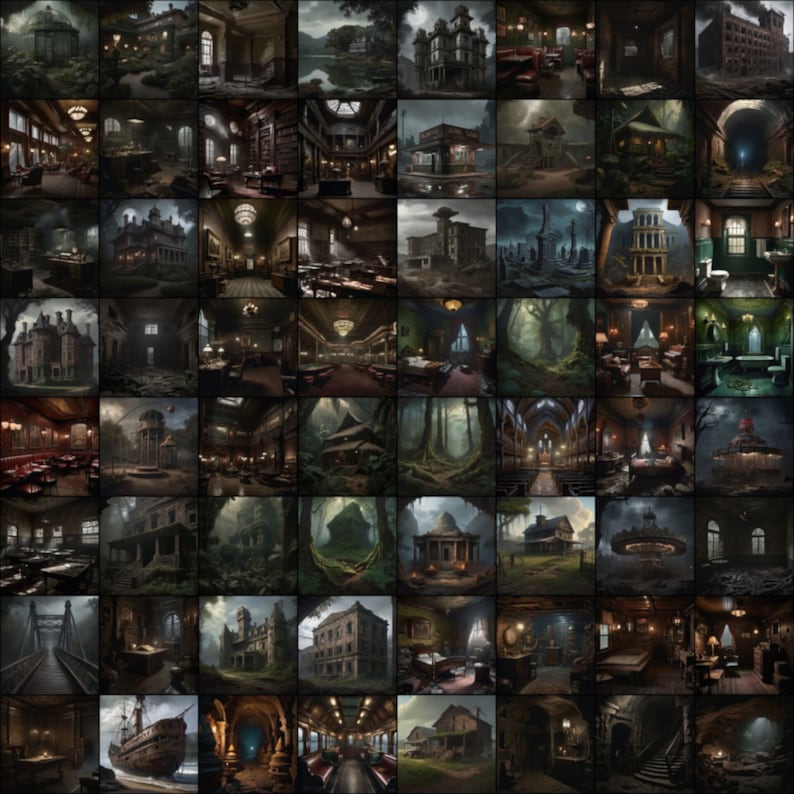 71 Call of Cthulhu Scenery Bundle 2, Lovecraft Digital Art, Bundle, RPG ...