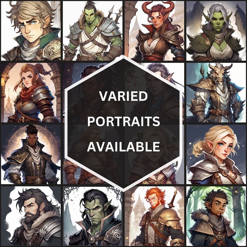 Dnd Portraits, 75 Character Anime Style, Jrpg Style, Digital Art ...