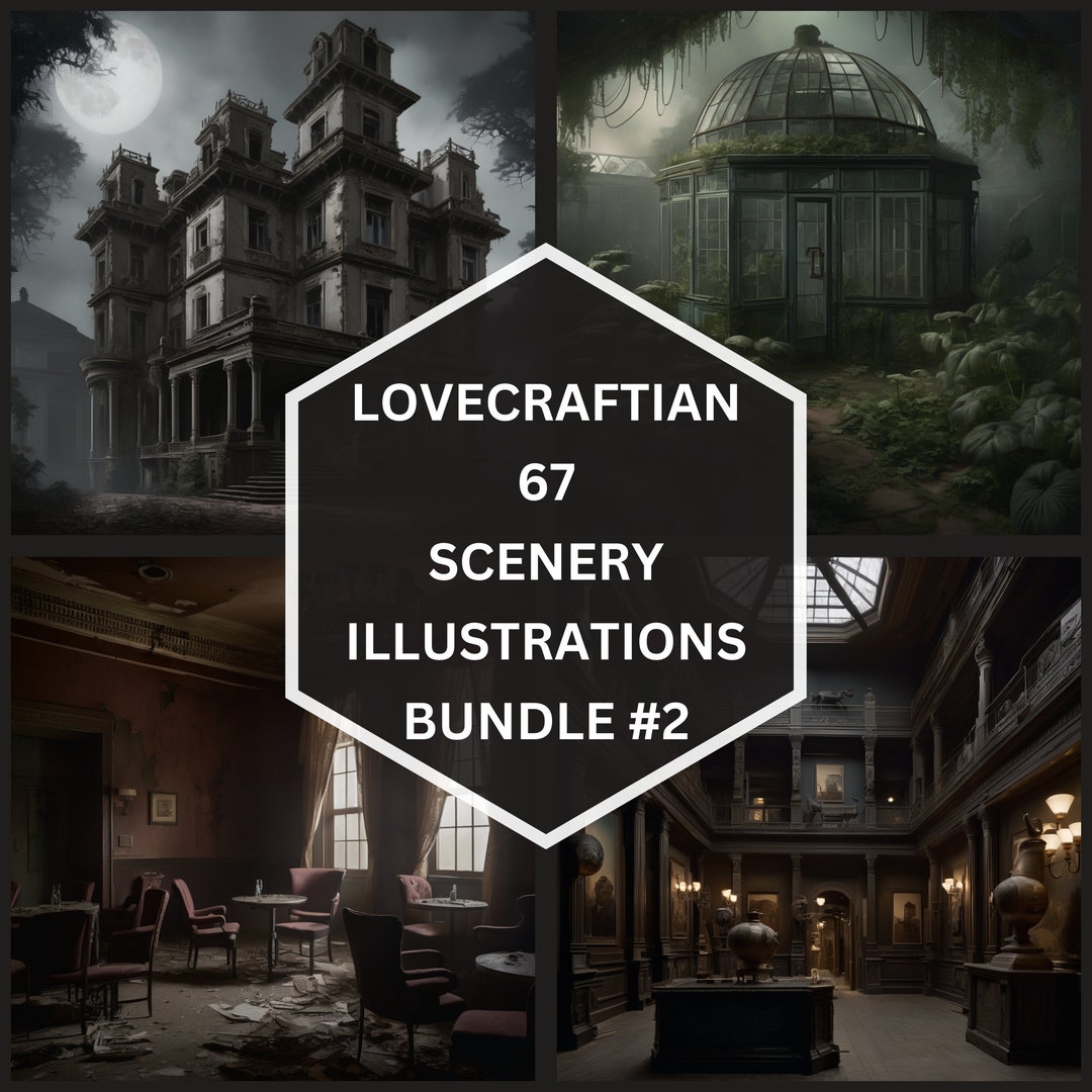 71 Call of Cthulhu Scenery Bundle 2, Lovecraft Digital Art, Bundle, RPG ...