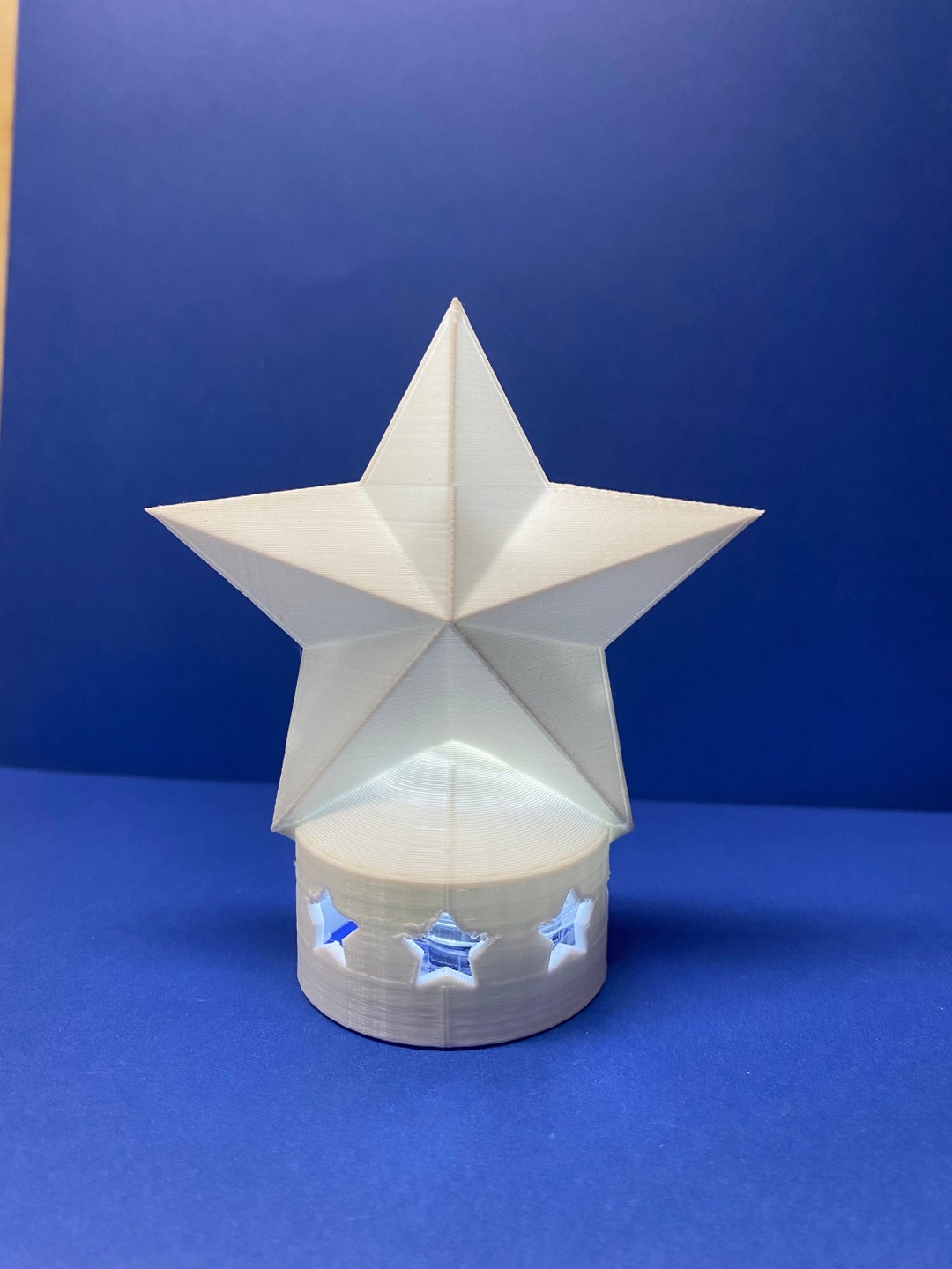 White Star LED Tea Light Cover - Etsy