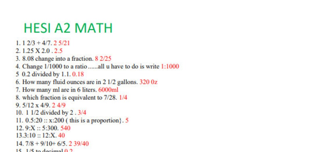 HESI A2 MATH 2024/2025 EXAM - Etsy