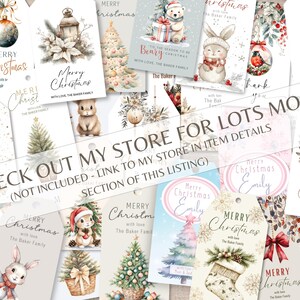 Printable Christmas Gift Tags, Editable Christmas Gift Tag, Cute ...