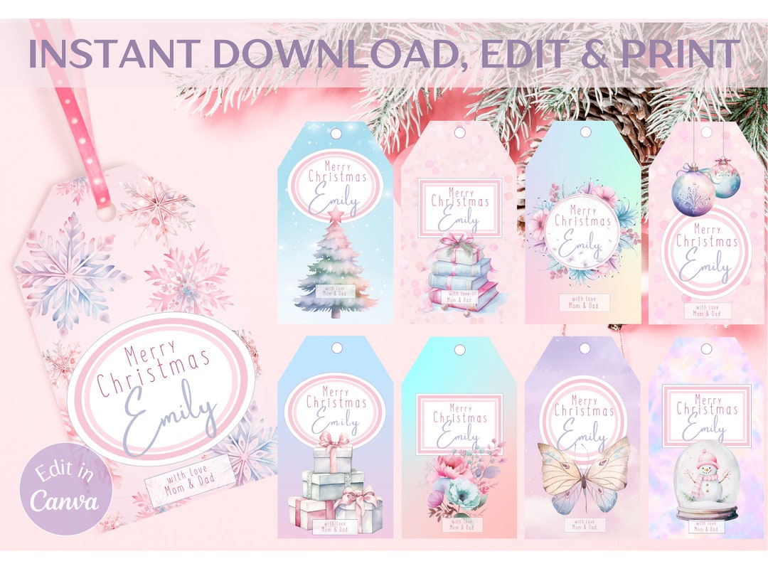 Printable Christmas Gift Tags Editable Christmas Gift Tags - Etsy