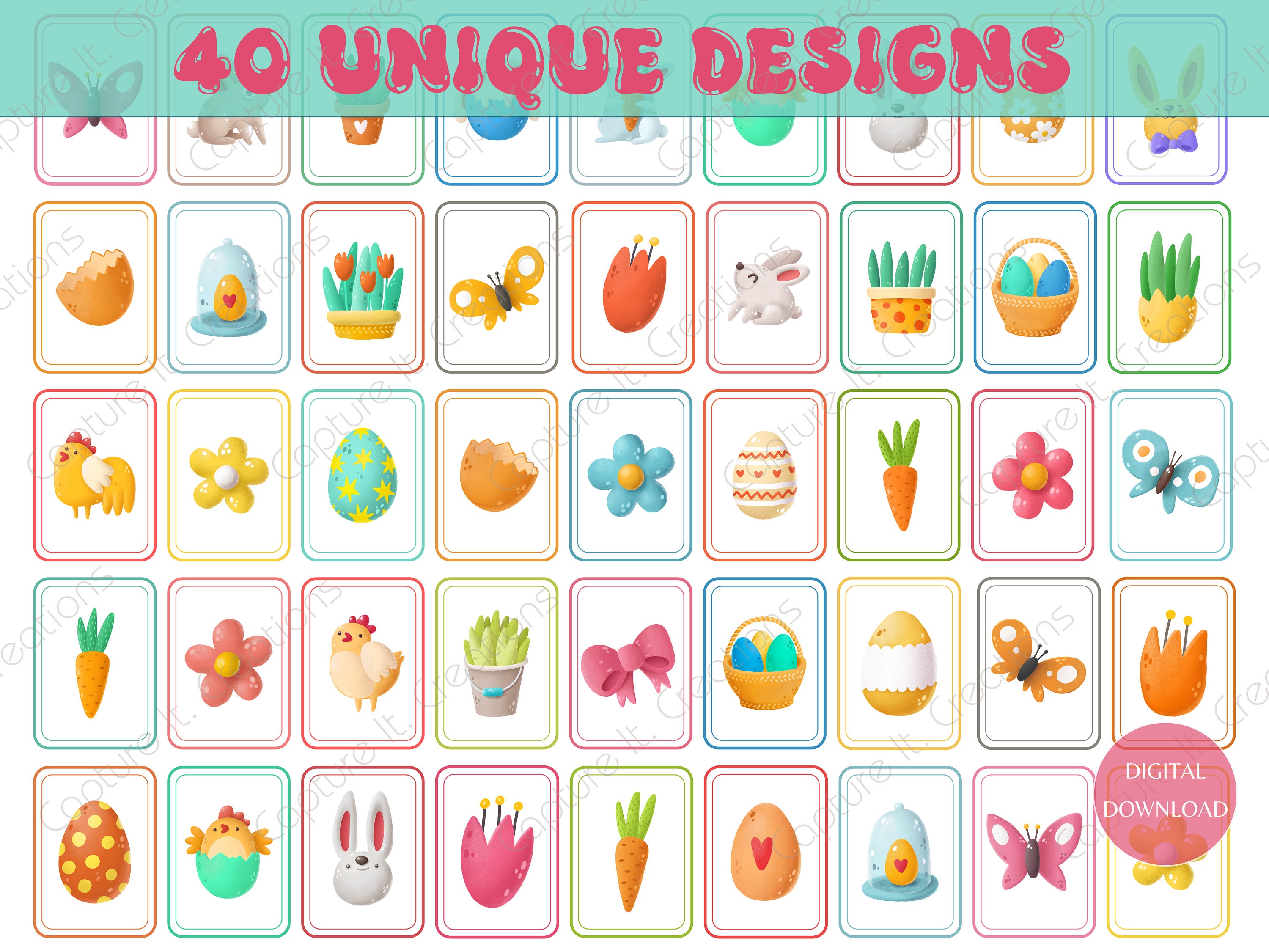 Printable Easter Game Cards, Easter Play Cards, Easter Activities ...