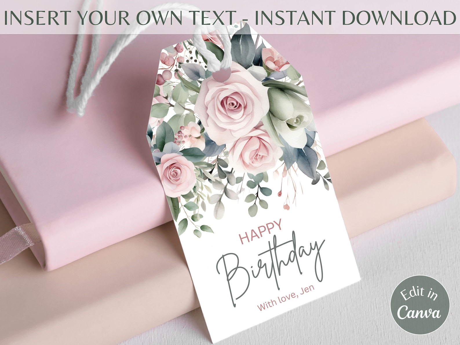 Editable Gift Tags, Editable Tag Template, Custom Favor Tag, Editable ...