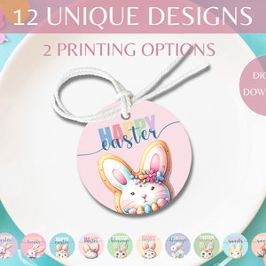Printable Easter Gift Tags, Printable Easter Cookie Tags, Printable ...