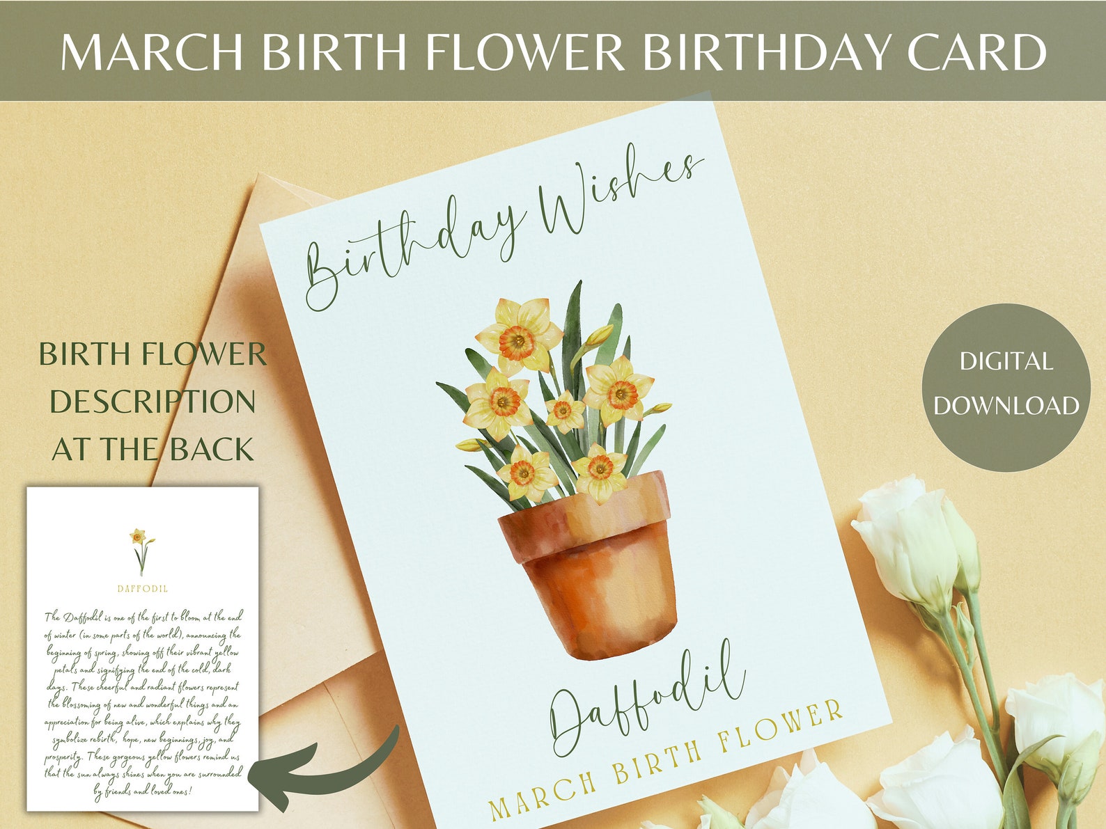 Birthday Card Printable, Birthday Card Downloadable, Happy Birthday ...