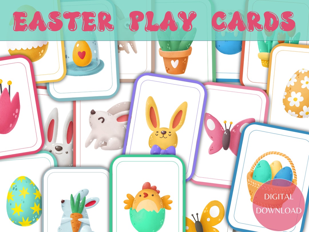 Printable Easter Game Cards, Easter Play Cards, Easter Activities ...