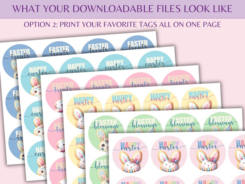 Printable Easter Gift Tags, Printable Easter Cookie Tags, Printable ...