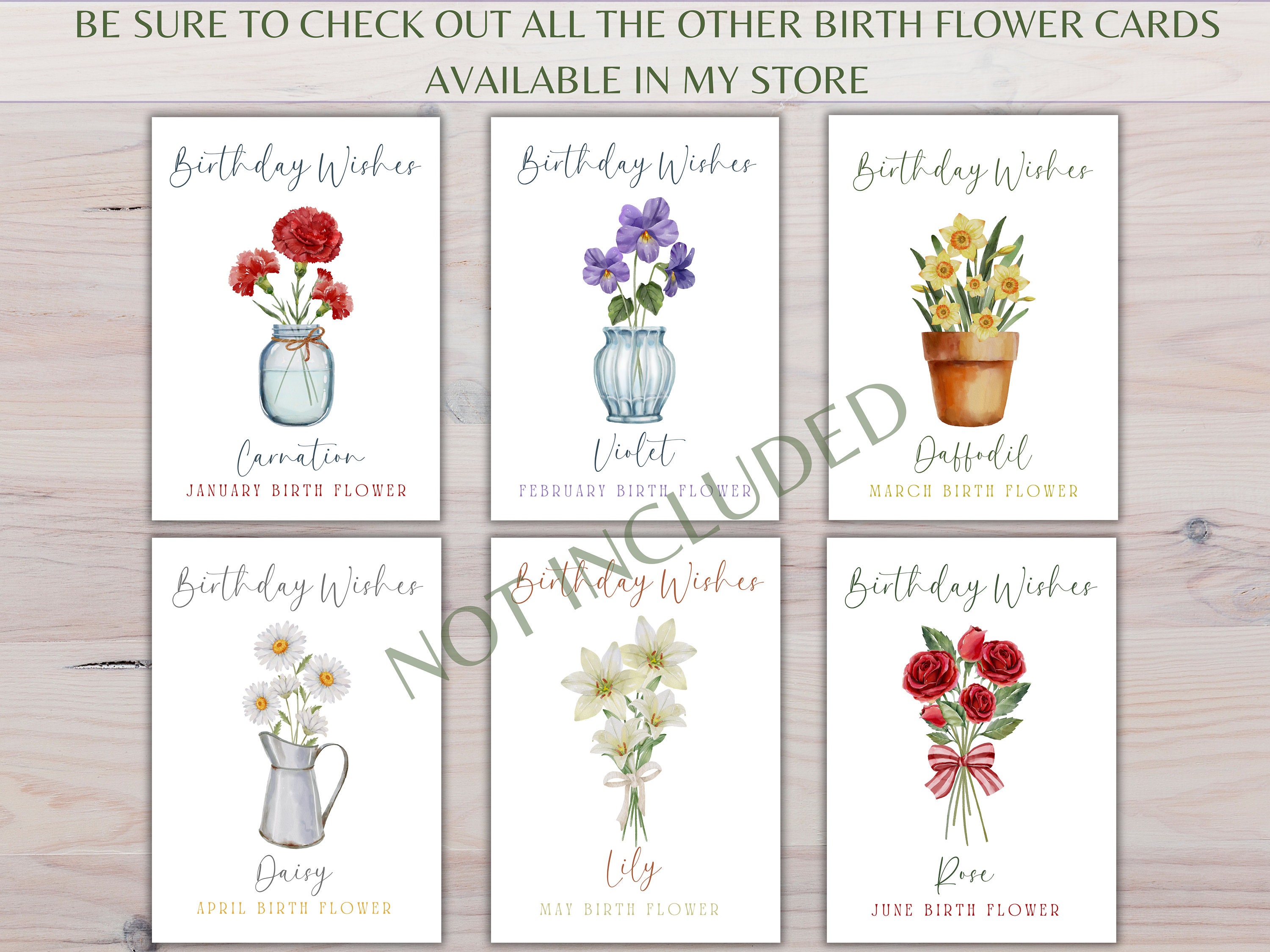 Birthday Card Printable, Birthday Card Downloadable, Happy Birthday ...