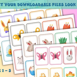 Printable Easter Game Cards, Easter Play Cards, Easter Activities ...