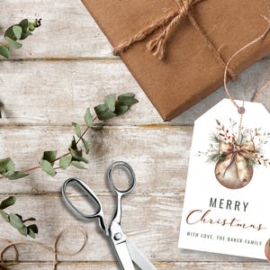 Christmas Gift Tags Printable, Boho Christmas, Editable Christmas Gift ...