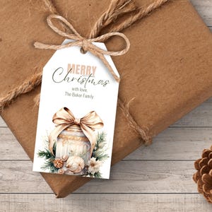 Christmas Gift Tags | Boho Christmas | Watercolor Christmas Tags ...