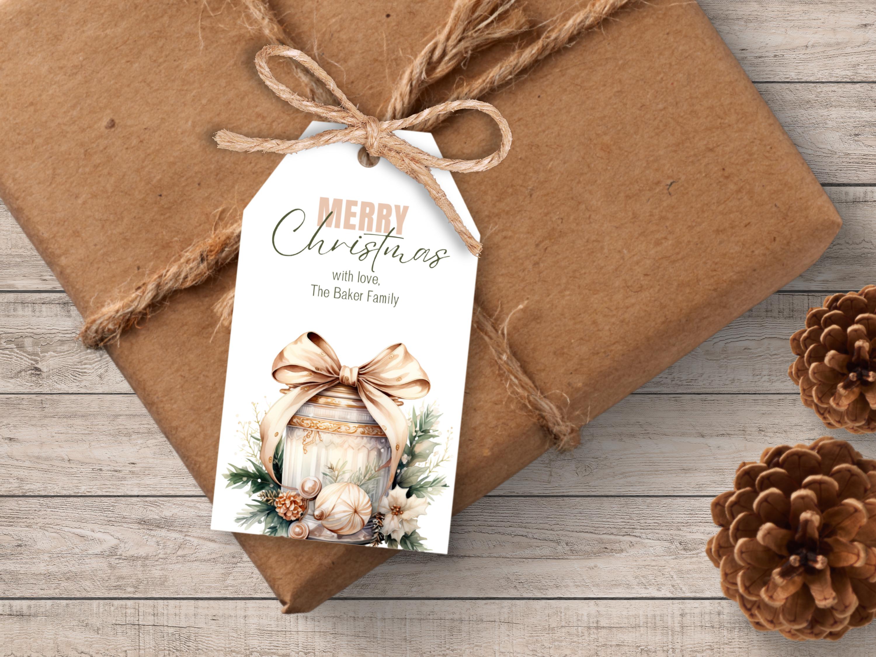 Christmas Gift Tags | Boho Christmas | Watercolor Christmas Tags ...