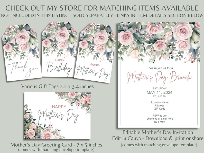 Editable Gift Tags, Editable Tag Template, Custom Gift Tags, Editable ...