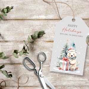 Printable Christmas Gift Tags, Editable Christmas Gift Tag, Cute ...