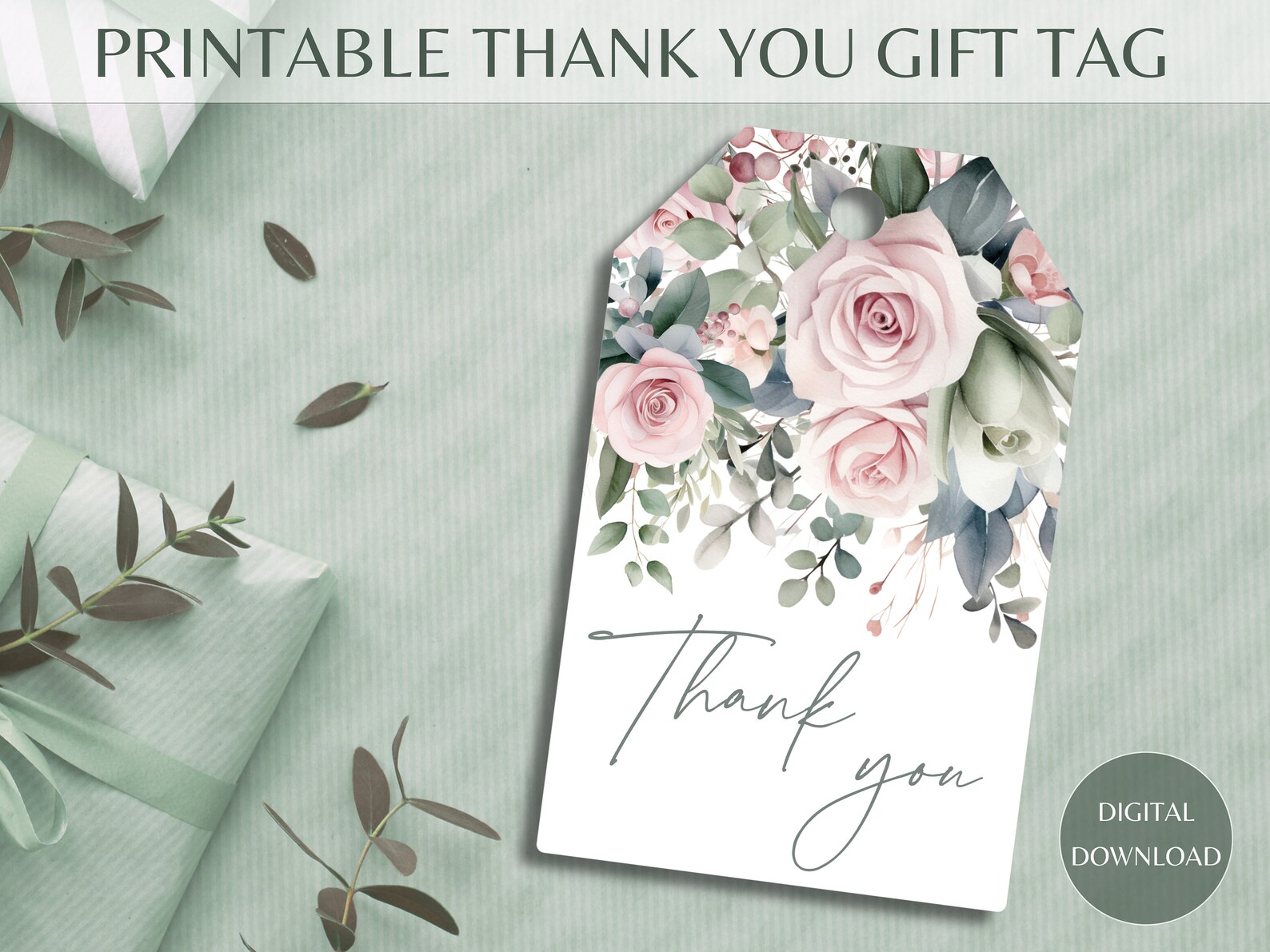 Printable Thank You Favor Gift Tag, Thank You Gift Tags, Thank You Tags ...