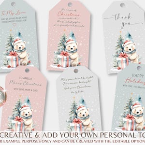 Printable Christmas Gift Tags, Editable Christmas Gift Tag, Cute ...