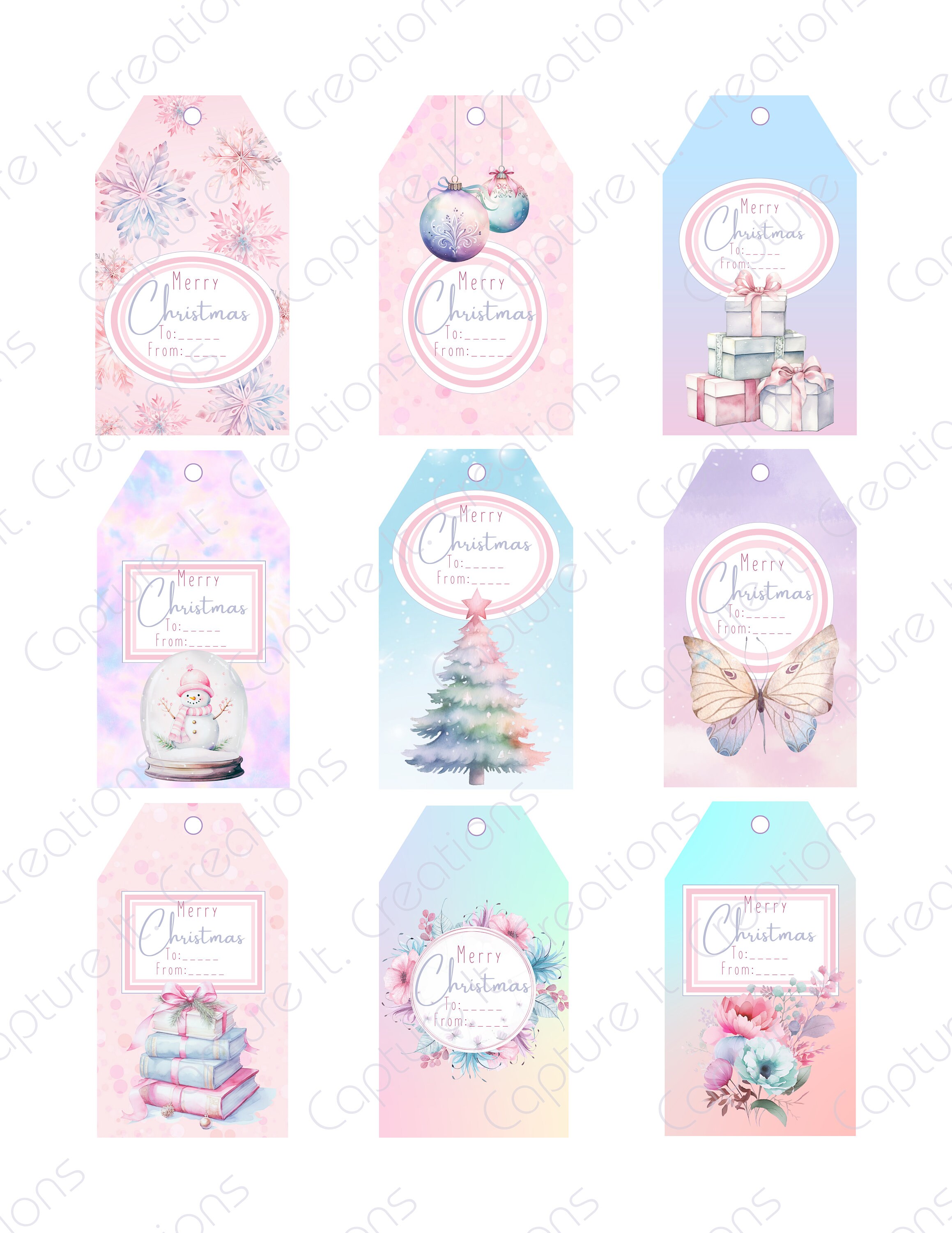 Printable Christmas Gift Tags Editable Christmas Gift Tags - Etsy