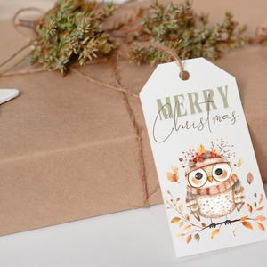 Christmas Gift Tags Printable, Boho Christmas, Editable Christmas Gift ...