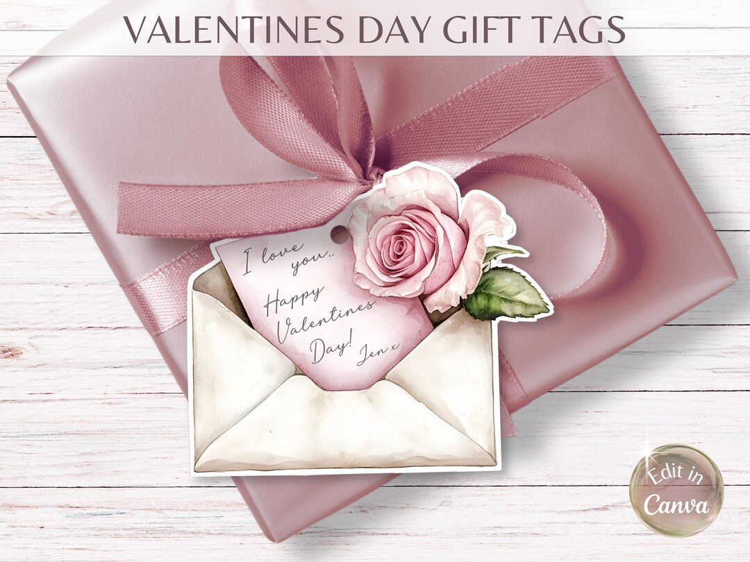 Valentines Day Gift Tags, Editable Gift Tags, Happy Valentines Day ...