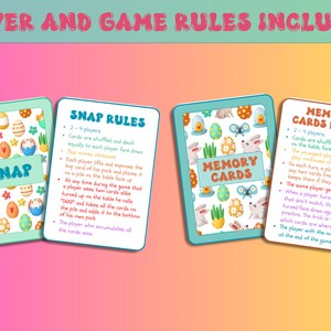 Printable Easter Game Cards, Easter Play Cards, Easter Activities ...