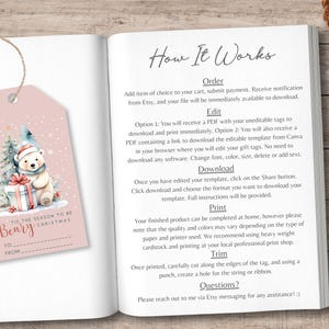 Printable Christmas Gift Tags, Editable Christmas Gift Tag, Cute ...