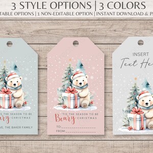 Printable Christmas Gift Tags, Editable Christmas Gift Tag, Cute ...