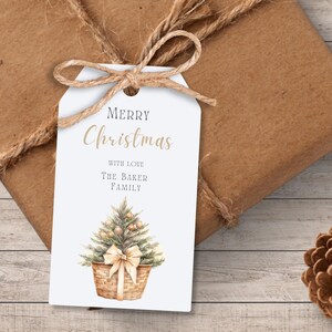 Printable Christmas Gift Tags, Boho Christmas, Cozy Boho, Editable ...