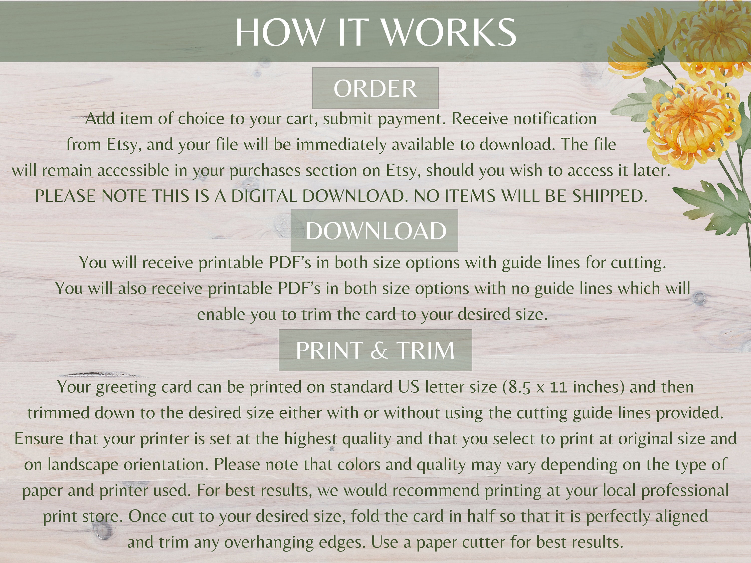 Birthday Card Printable, Happy Birthday Birth Flower Card, Birthday ...