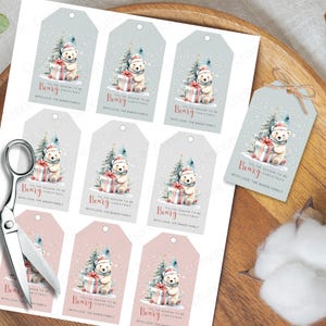 Printable Christmas Gift Tags, Editable Christmas Gift Tag, Cute ...