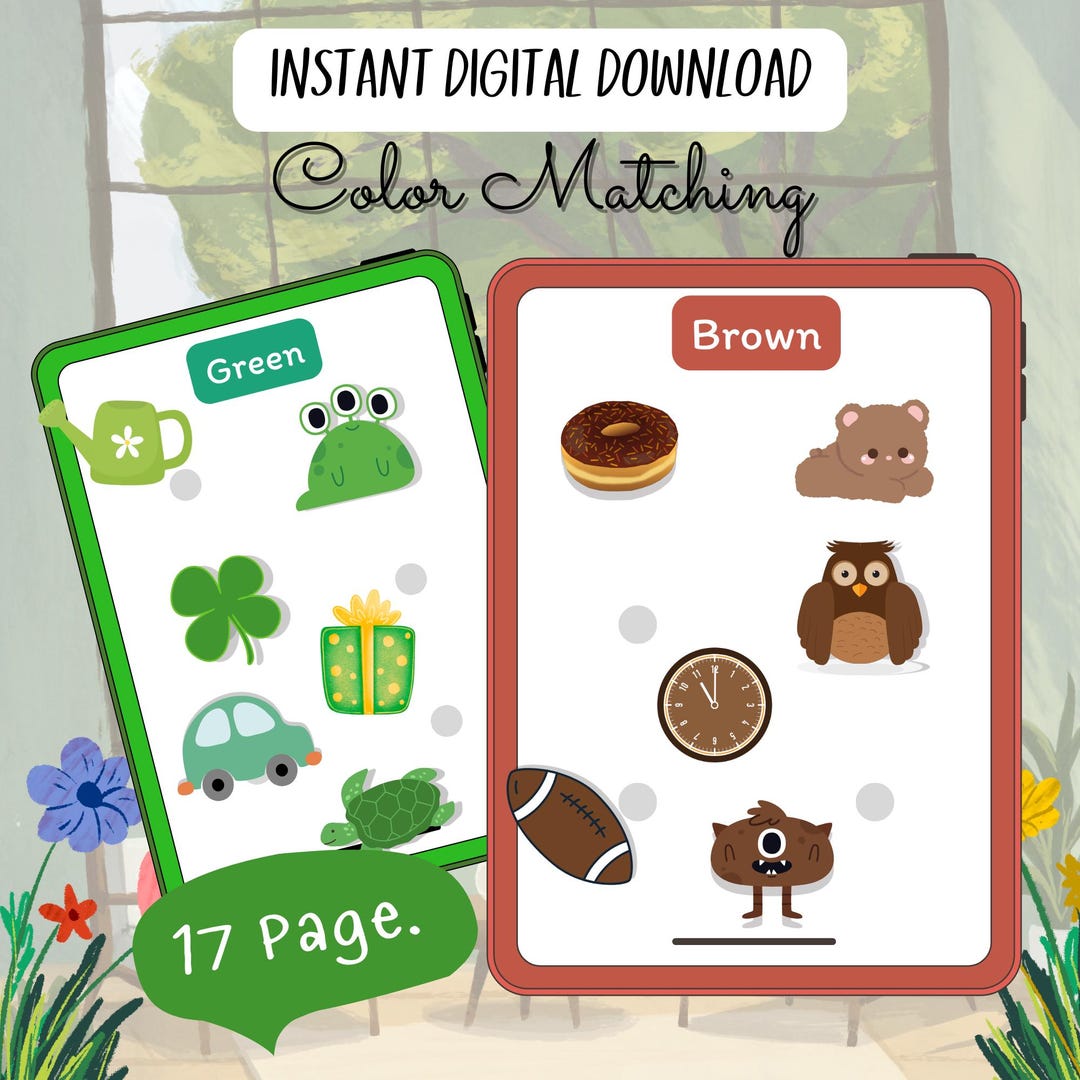 Color Matching Activities for Toddlers, Educational Printable for Kids ...