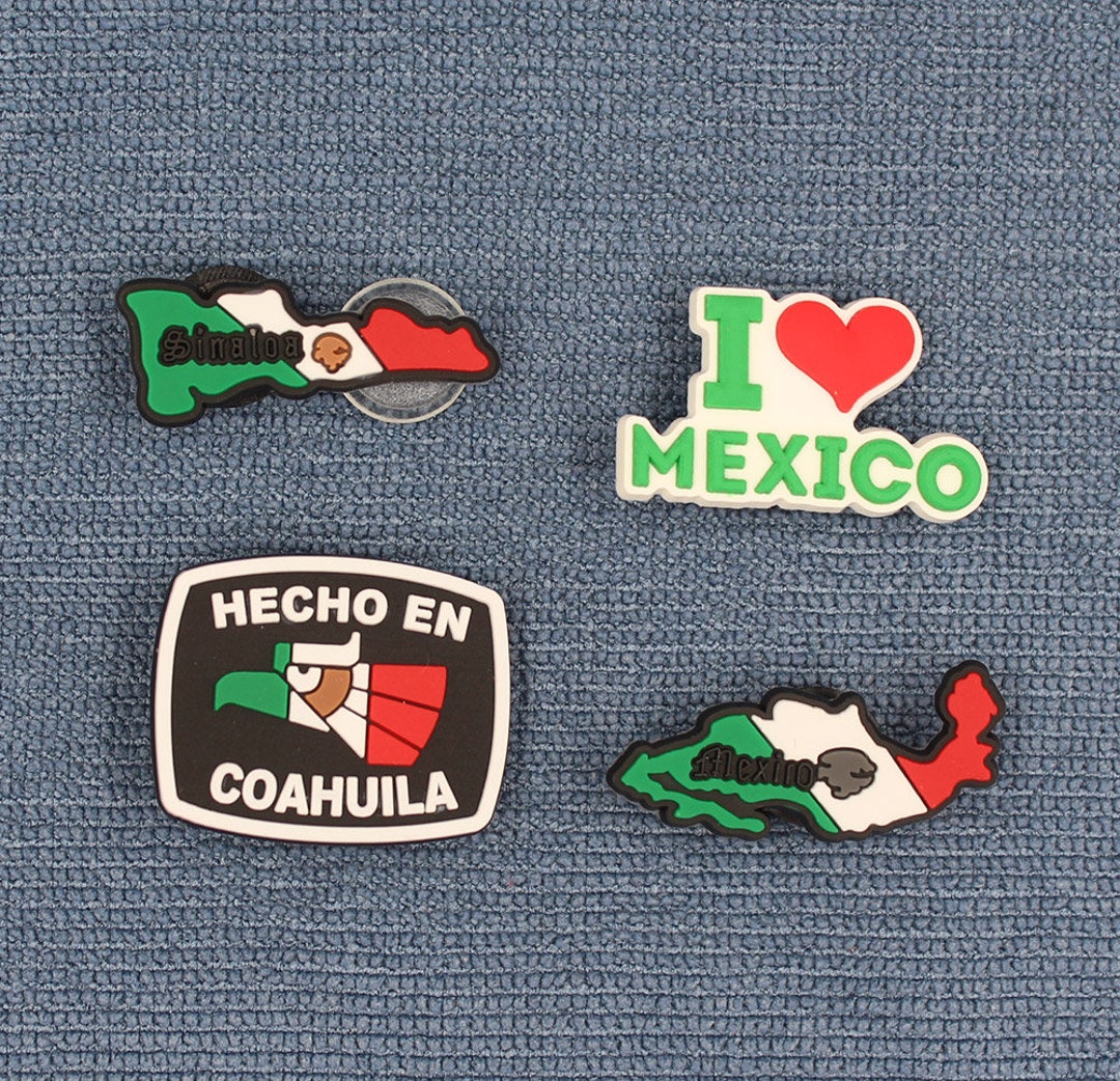 Mexico Tradition Culture Map Hecho En Coahuila I Love Mexico Shoe Charm ...