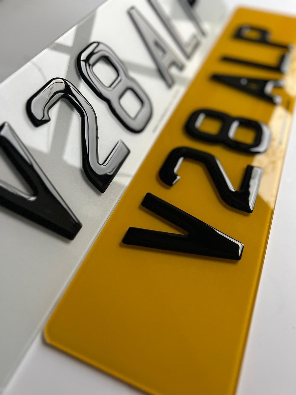 3D Gel Road Legal Number Plates Mot Friendly Front and Rear for Car ...