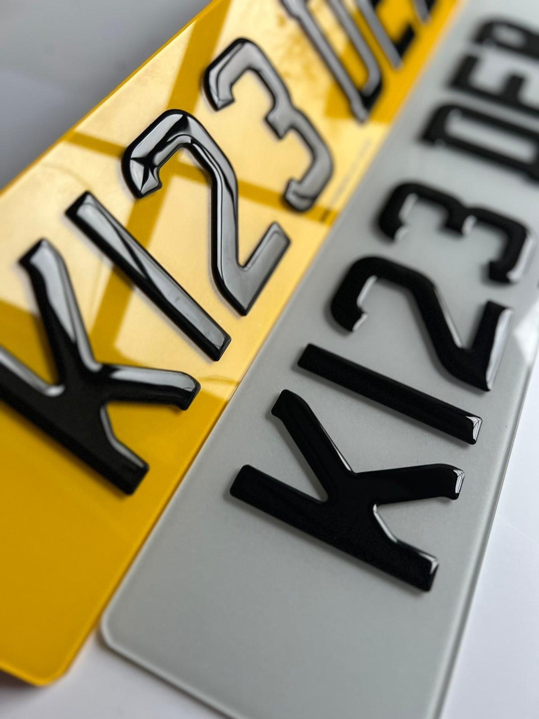 3D Gel Road Legal Number Plates Mot Friendly Front and Rear for Car ...