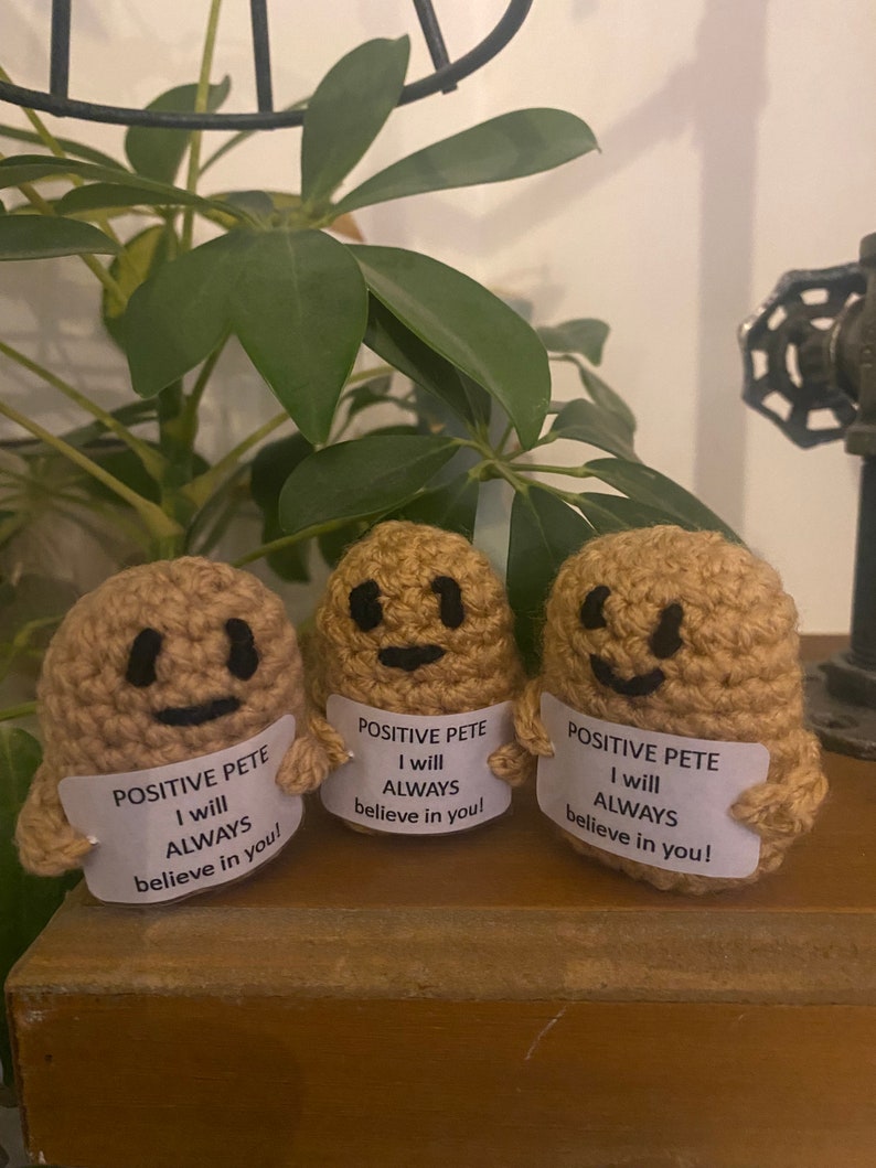 Positive Pete the Potato Cute Pocket Hug Gift Affirmation Motivational ...