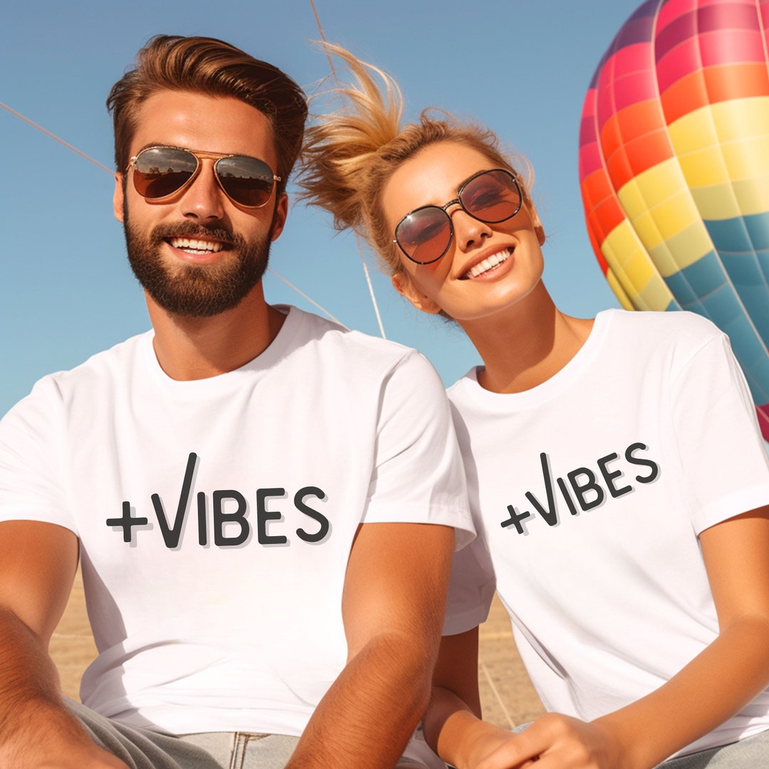 Positive +vibes Graphic T-shirt | Positive Energy Tee | Uplifting Shirt ...