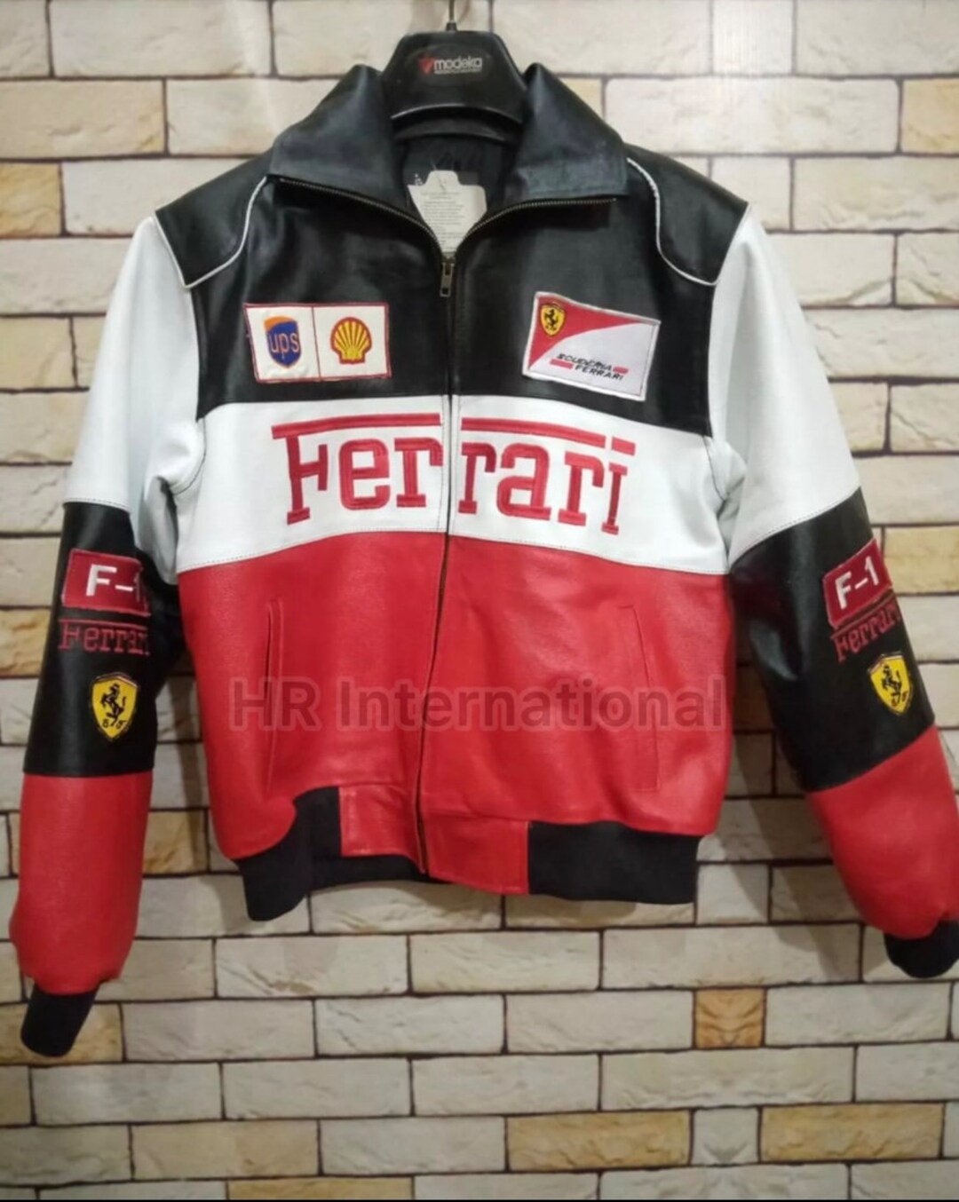 Vintage Ferrari Racing Jacket, Racing Ferrari Leather Jacket Premium ...