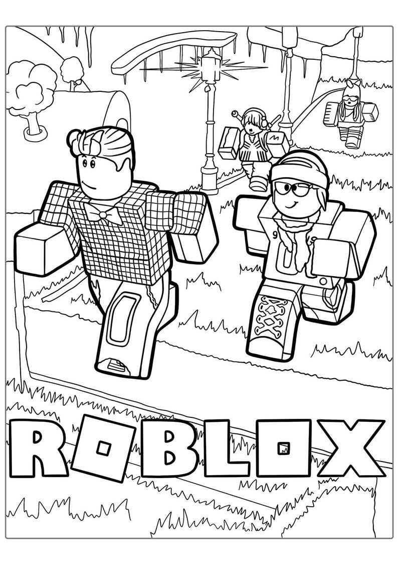 Roblox Collection Coloring Book (52 Images) - Etsy