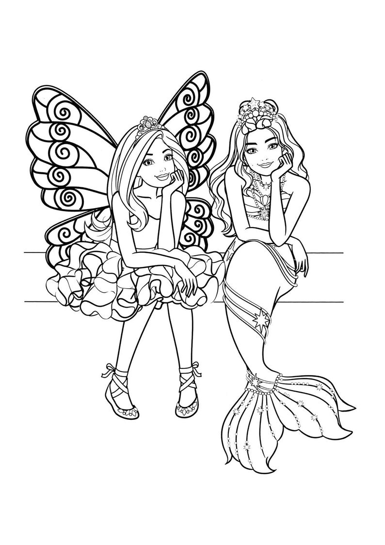 Barbie Fun Friends Collection Coloring Book (44 Images) - Etsy