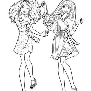 Barbie Fun Friends Collection Coloring Book (44 Images) - Etsy