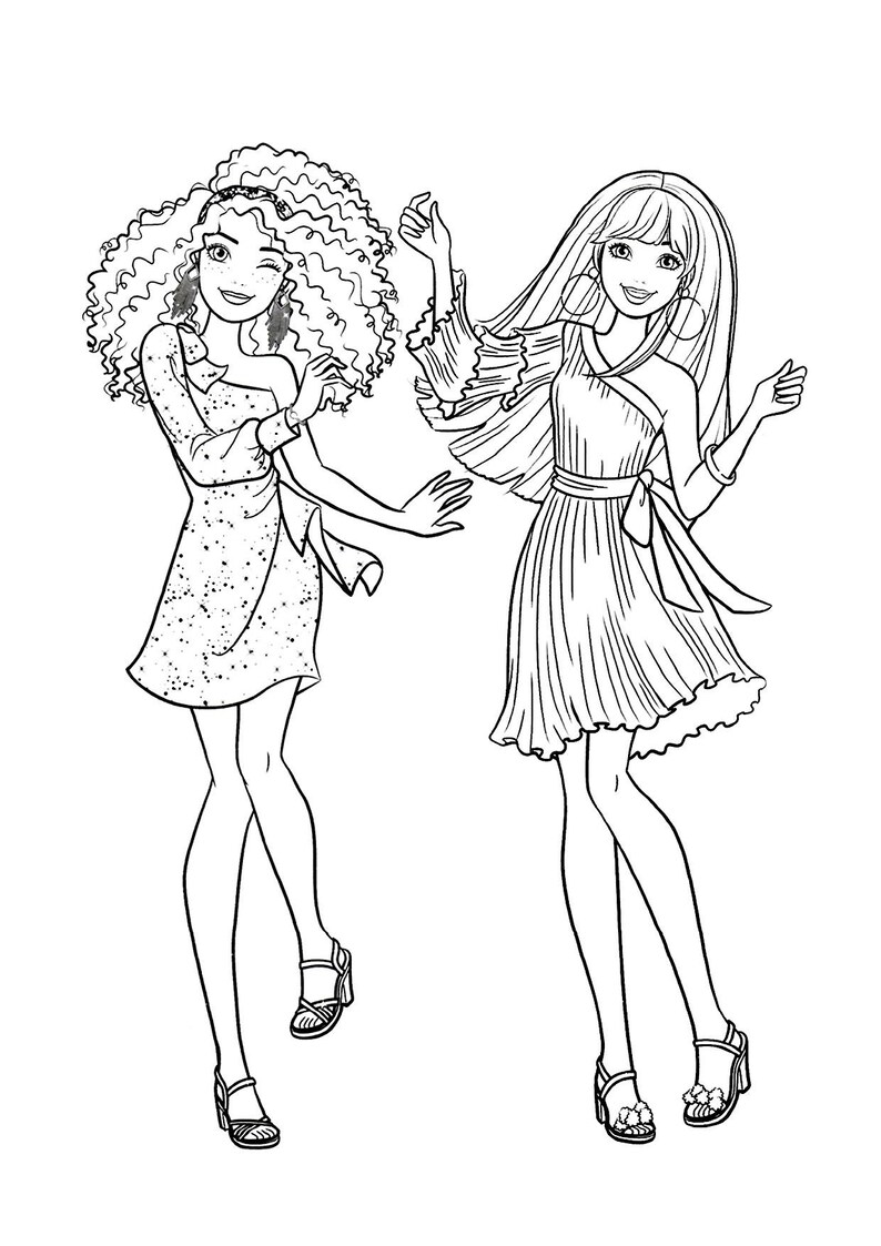 Barbie Fun Friends Collection Coloring Book (44 Images) - Etsy