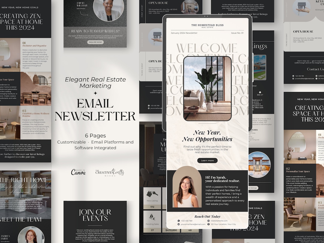 Realtor Email Newsletter, Realtor Marketing, Real Estate Newsletter ...