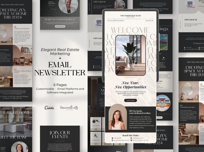 Realtor Email Newsletter, Realtor Marketing, Real Estate Newsletter ...