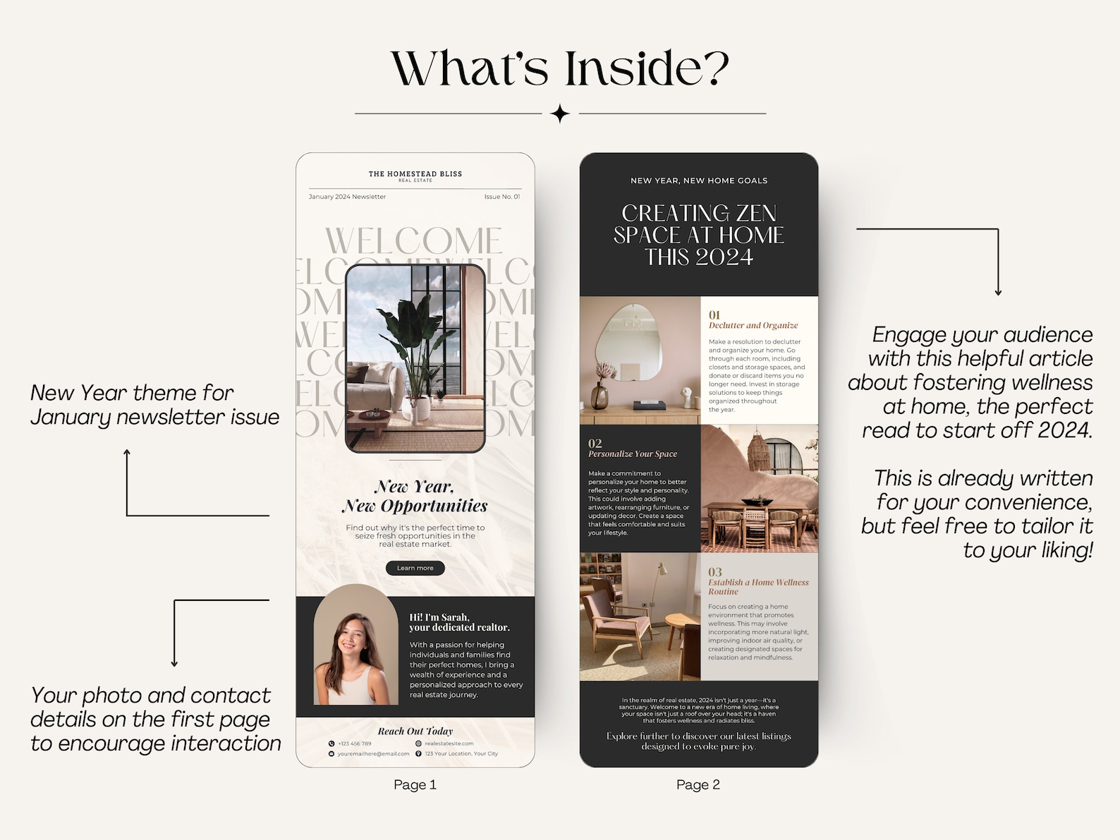 Realtor Email Newsletter, Realtor Marketing, Real Estate Newsletter ...