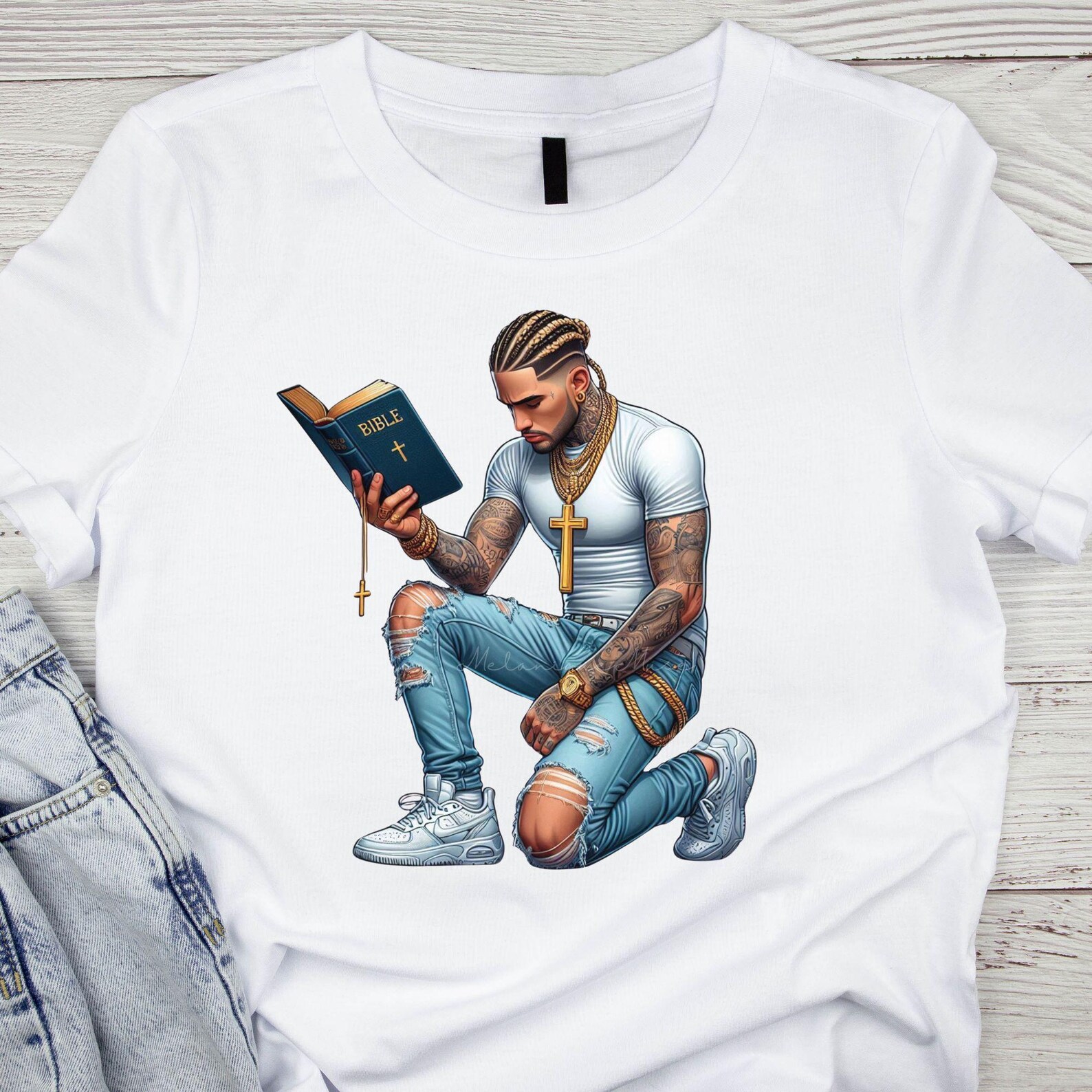 15 Black Praying Men Clipart Bundle, Bible Reading, Black Men of Faith ...