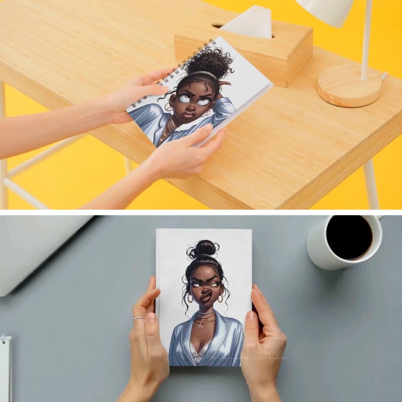 Stank Face Black Girl, Quirky Attitude Black Girl Clipart Bundle, Black ...