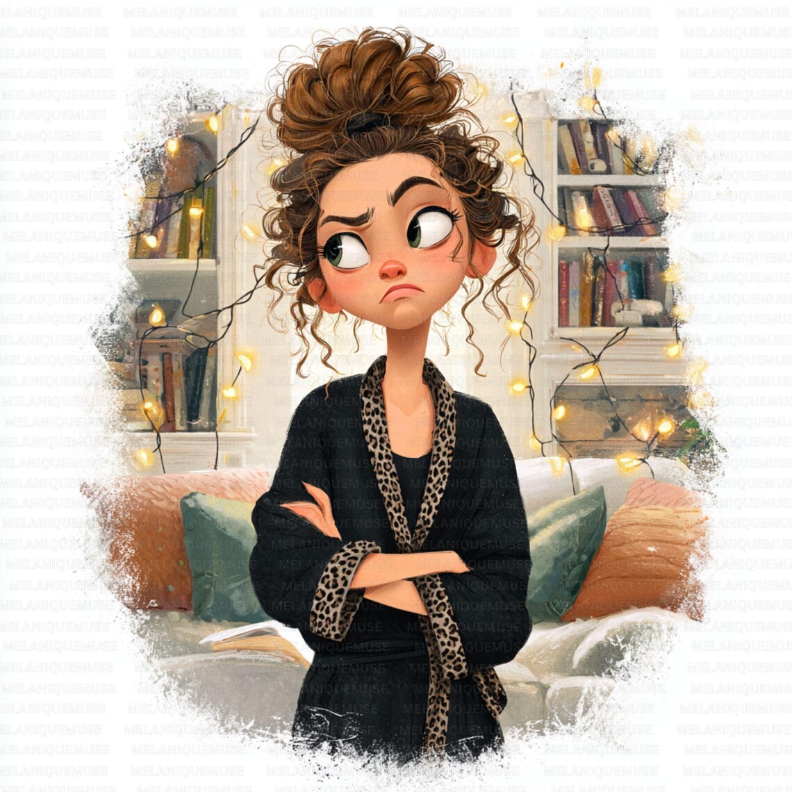 Funny Stank Face Woman Clipart Bundle, Sassy Girl Cartoon Expressions ...