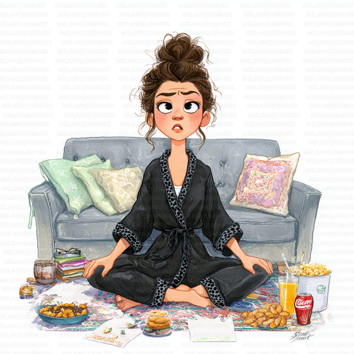 Funny Stank Face Woman Clipart Bundle, Sassy Girl Cartoon Expressions ...