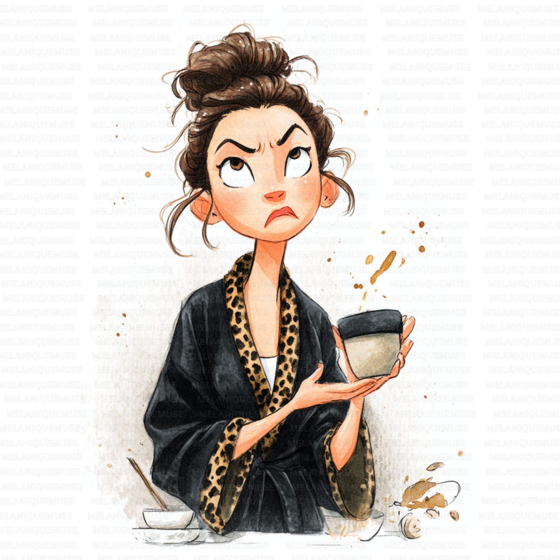 Funny Stank Face Woman Clipart Bundle, Sassy Girl Cartoon Expressions ...